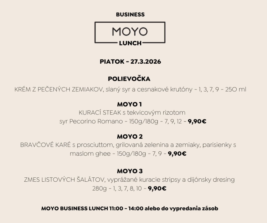 denné menu - moyo bistro